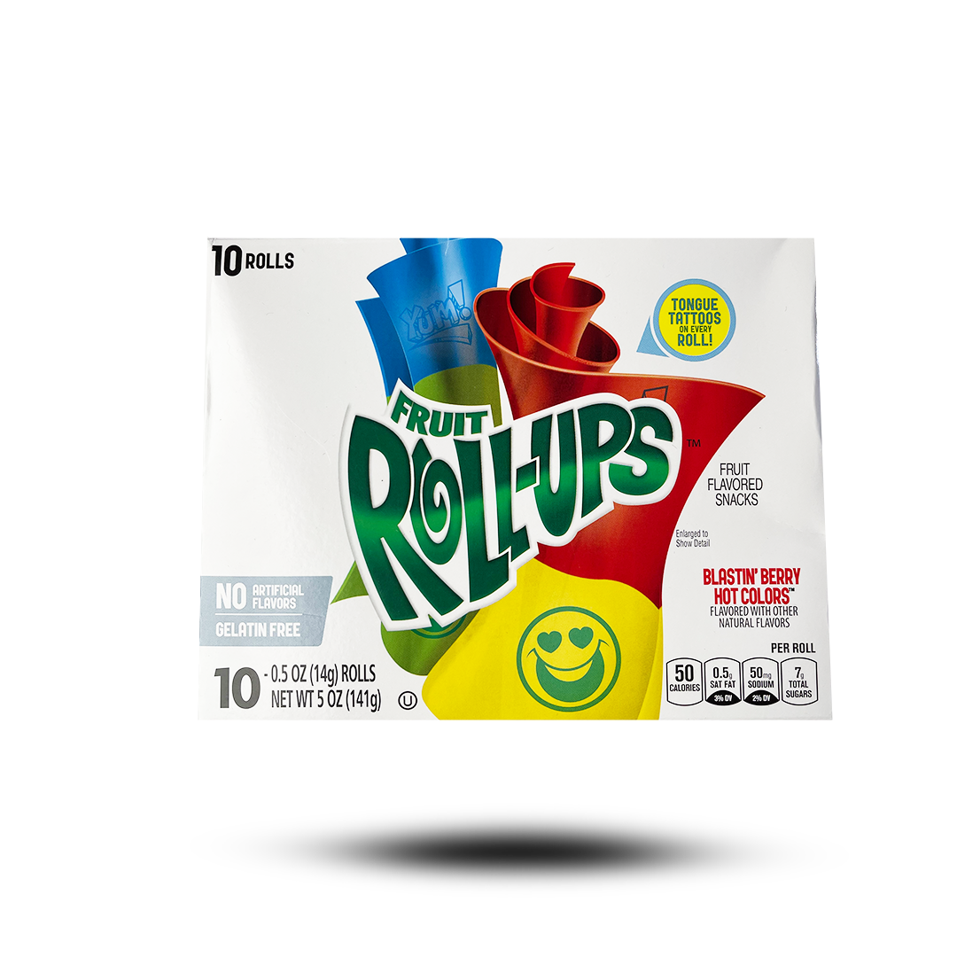 Fruit Roll-Ups Tongue Tattoos Blastin Berry Hot Colors 141g